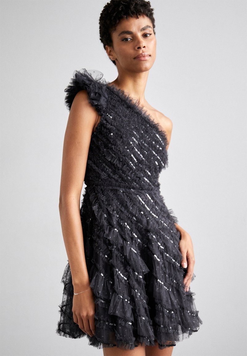 Needle & Thread SPIRAL SEQUIN ONE-SHOULDER MICRO MINI DRESS - Cocktail ...