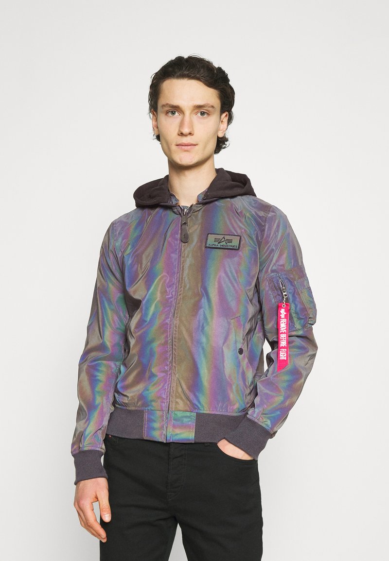 Alpha Industries RAINBOW REFLECTIVE - Bomber Jacket - rainbow ...