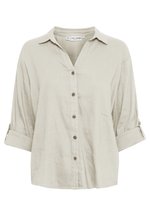 PULZ LUCA - Skjortebluser - sandshell melange/beige - Zalando.dk