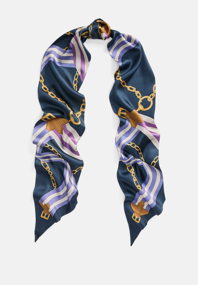 Lauren Ralph Lauren PRINT REVERSIBLE SILK TWILL SCARF - Huivi - navy ...
