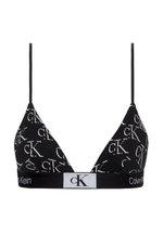 Calvin Klein Underwear UNLINED - Triangle bra - litho ck printblack ...