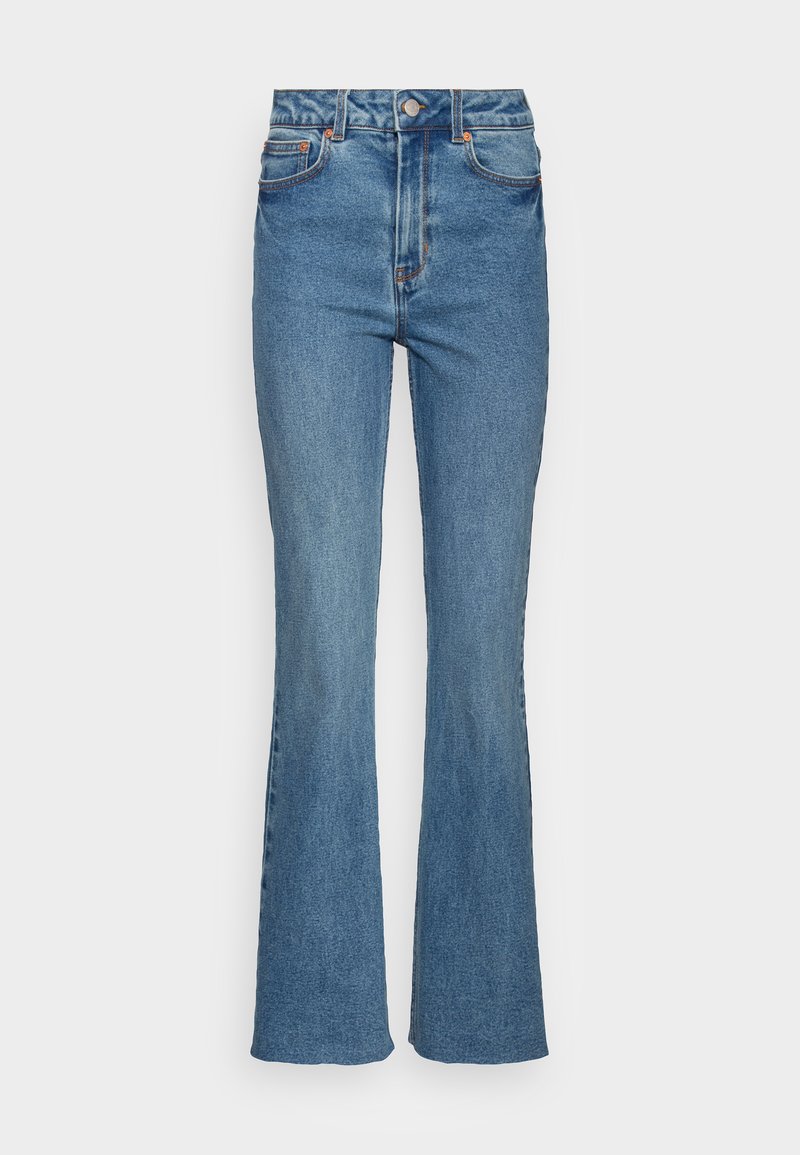 TOM TAILOR DENIM Flared Jeans - used mid stone blue denim/blauw denim ...