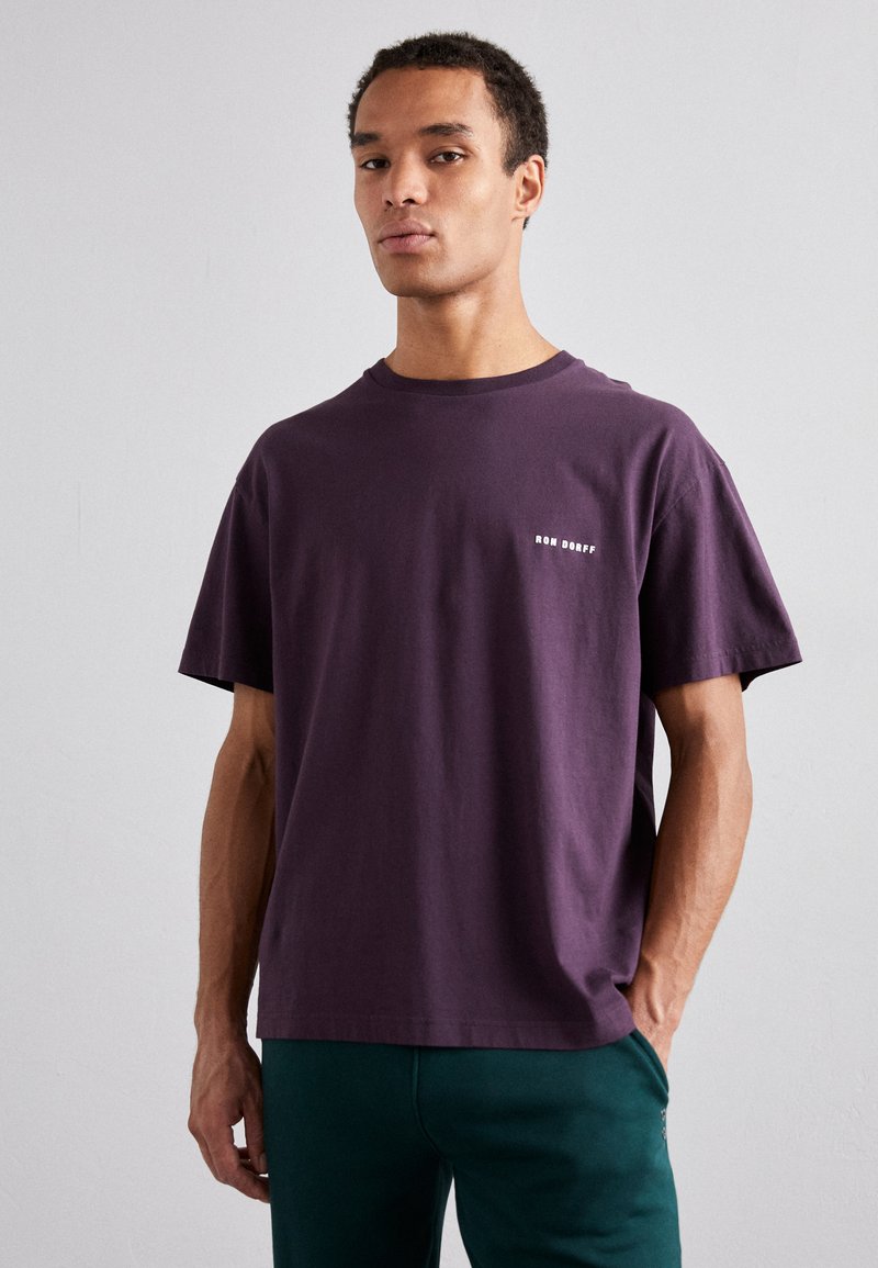 Ron Dorff RELAX - T-Shirt basic - deep plum/bordeaux - Zalando.de