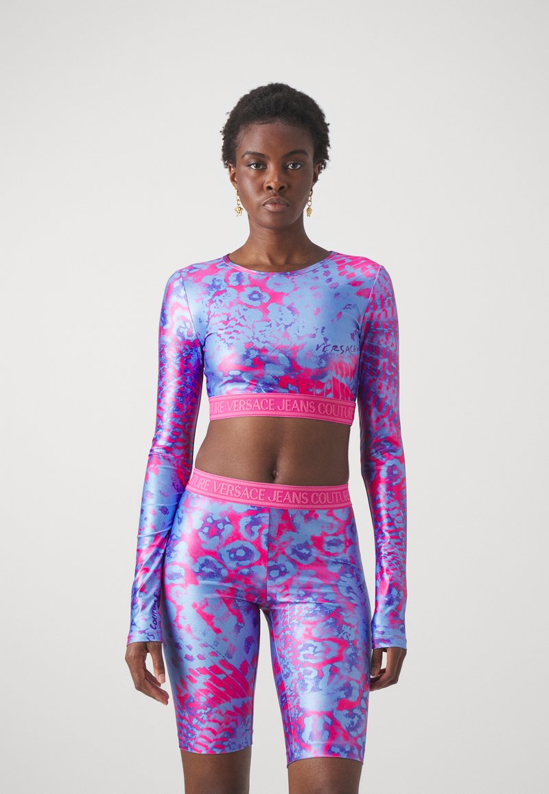 Versace Jeans Couture TAPE - Topper langermet - bonnie light blue/blå ...