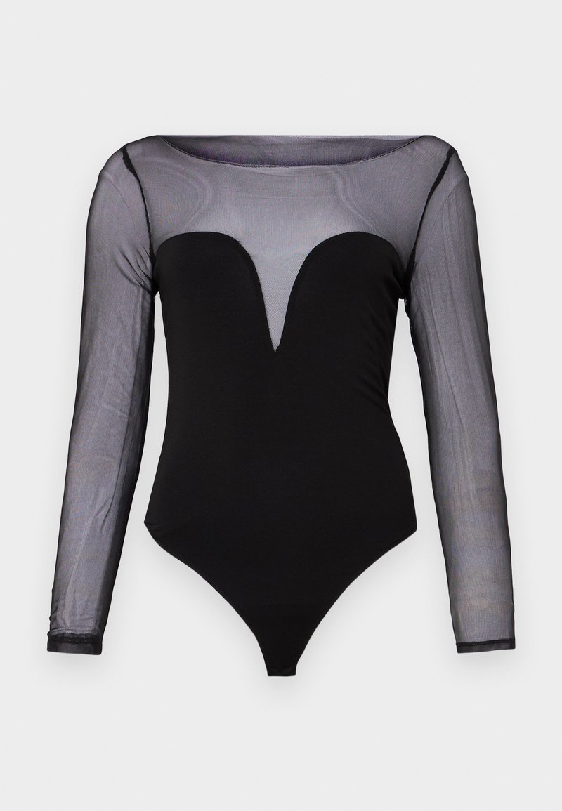 Gina Tricot Petite PETITE CONTRAST BODY - Print T-shirt - black ...
