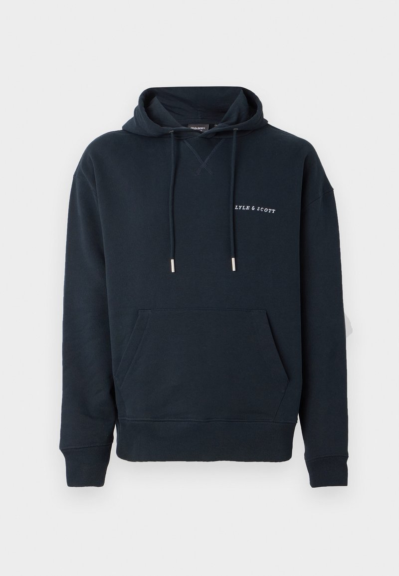 Lyle & Scott SCRIPT HOODIE - Luvtröja - dark navy/mörkblå - Zalando.se