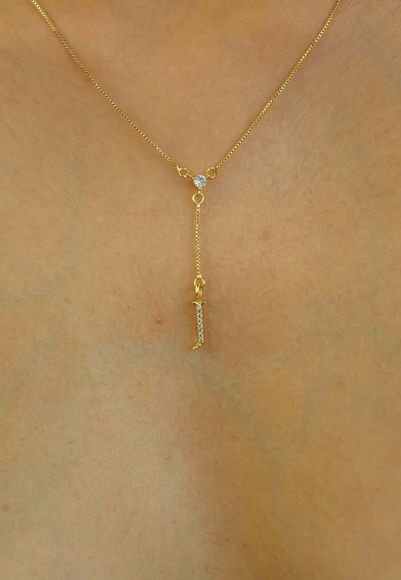 Be Sunset INITIAL ALPHABET LETTER J PENDANT - Collier - gold-coloured ...