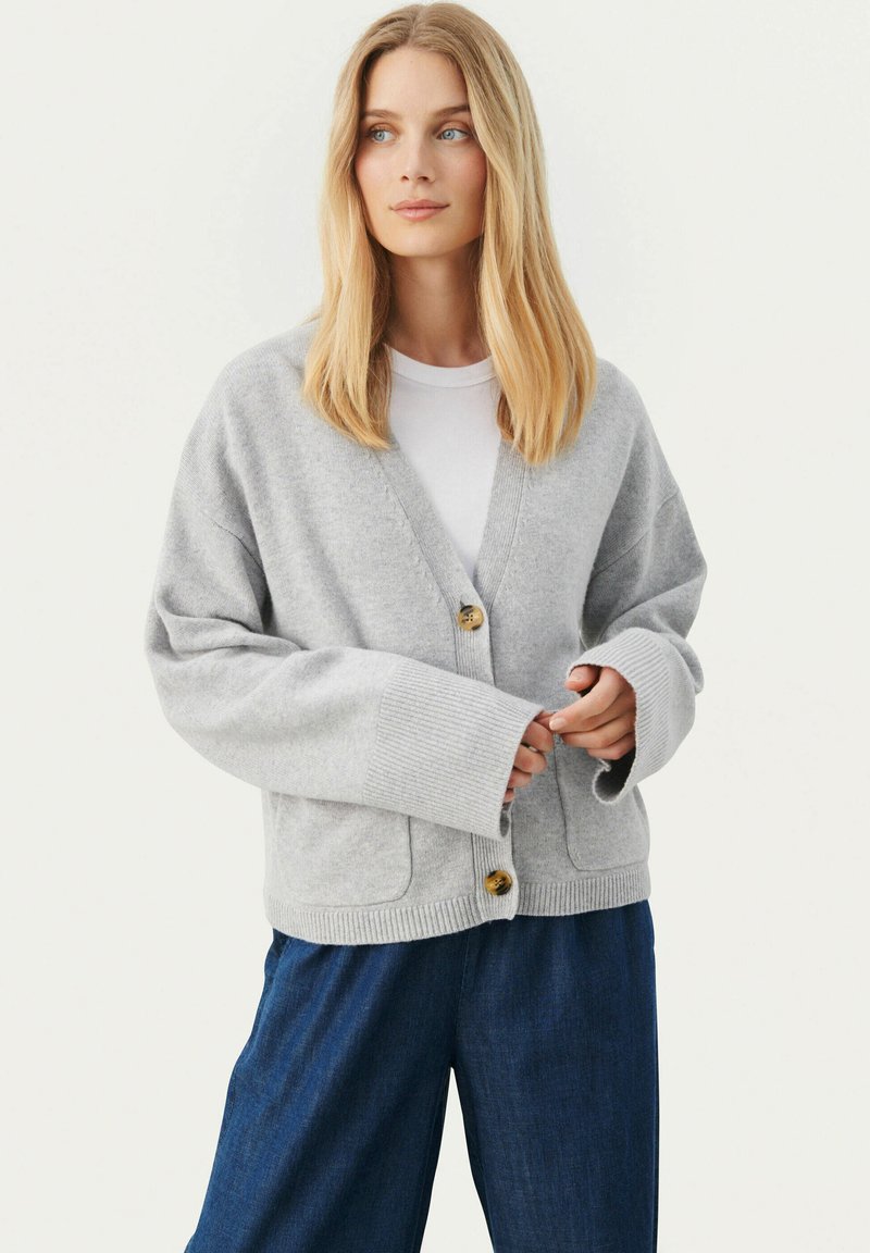 Part Two CINNAPW CA - Gilet - light grey melange/gris clair - ZALANDO.FR