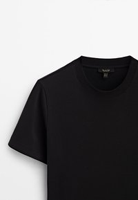 Massimo Dutti AUS PREMIUM - Basic T-shirt - black - Zalando.co.uk