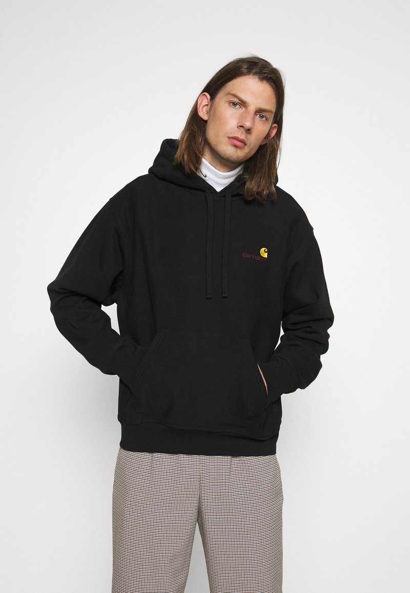 Carhartt WIP HOODED AMERICAN SCRIPT - Hoodie - black - Zalando.ie