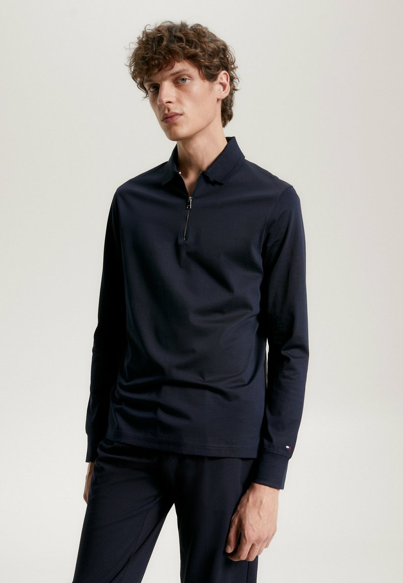 Tommy Hilfiger ZIP PLACKET - Poloshirt - desert sky/dunkelblau - Zalando.at