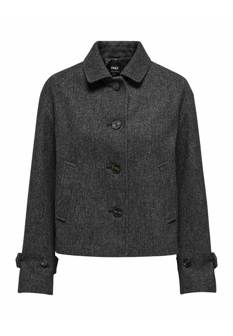 ONLY ONLASTA - Summer jacket - dark grey melange/mottled dark grey ...
