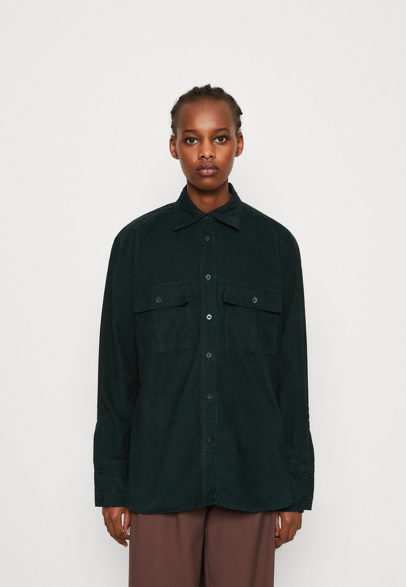 Denim Project MALENE OVERSIZE SHIRT - Chemisier - deep depths/vert ...