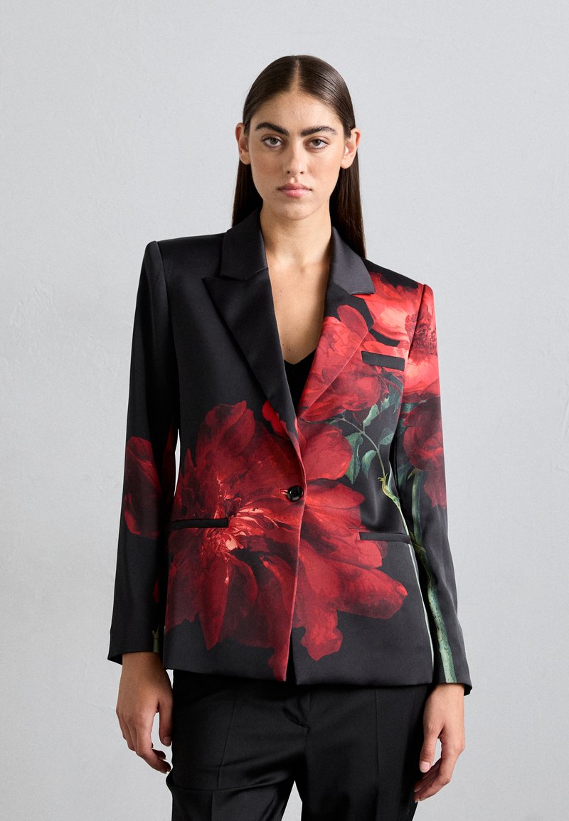 Alice + Olivia SILAS SINGLE - Blazer - bright ruby/red - Zalando.co.uk
