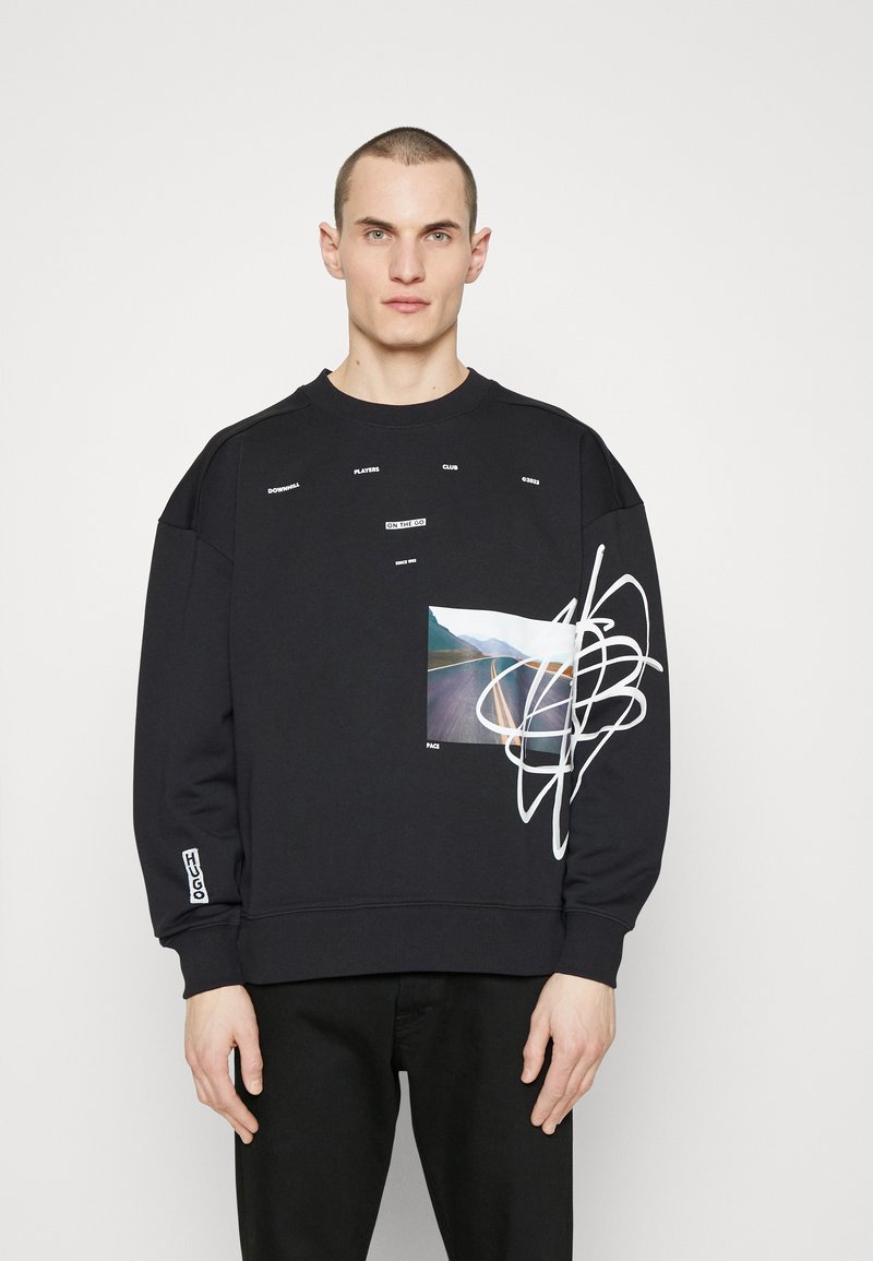 HUGO DERAL - Mikina - black/černá - Zalando.cz