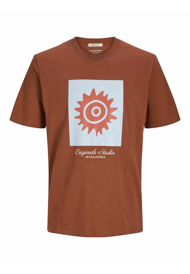 Jack & Jones RUNDHALSAUSSCHNITT - T-shirts print - arabian spice/okker ...