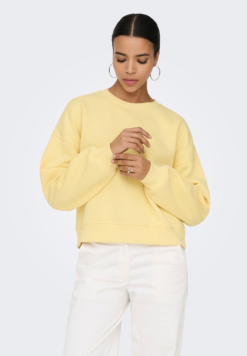 ONLY ONLBEST LIFE CREW NECK NOOS - Sudadera - lemon meringue/amarillo ...