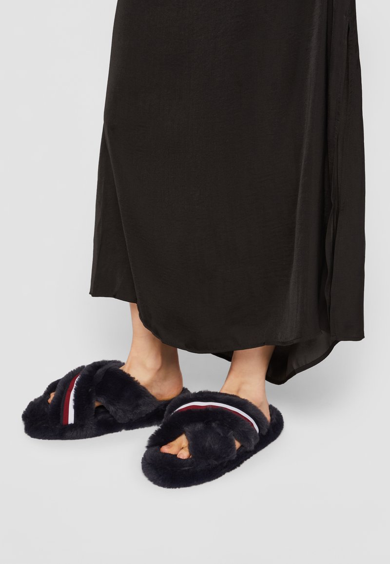 Tommy Hilfiger CROSS STRAP - Slippers - space blue/dark blue - Zalando.ie