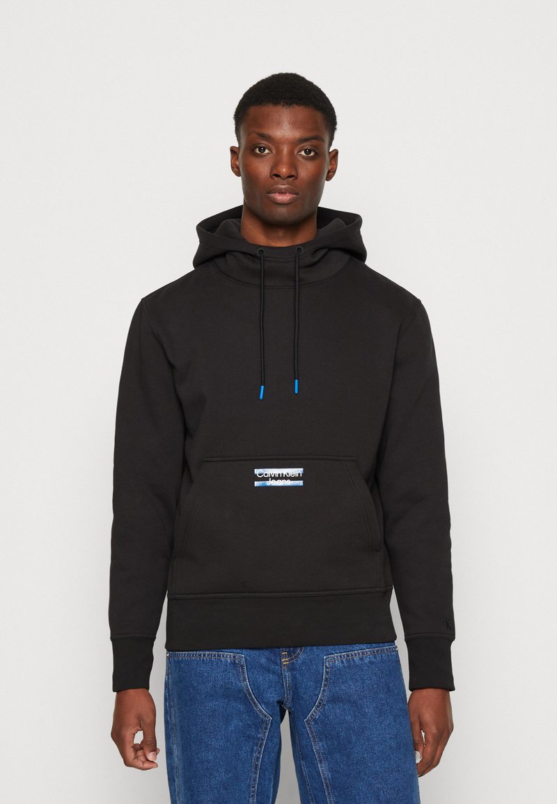 Calvin Klein Jeans TRANSPARENT LOGO - Hoodie - ck black/black - Zalando ...