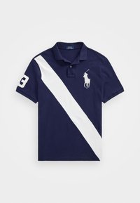 Polo Ralph Lauren CUSTOM SLIM FIT BIG PONY MESH POLO SHIRT - Polo shirt - newport navy/white ...