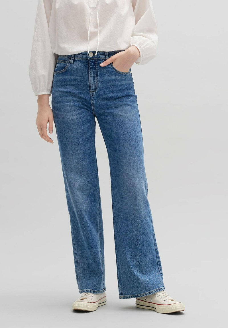 Opus MIVY - Flared Jeans - heavy blue/blue denim - Zalando.de