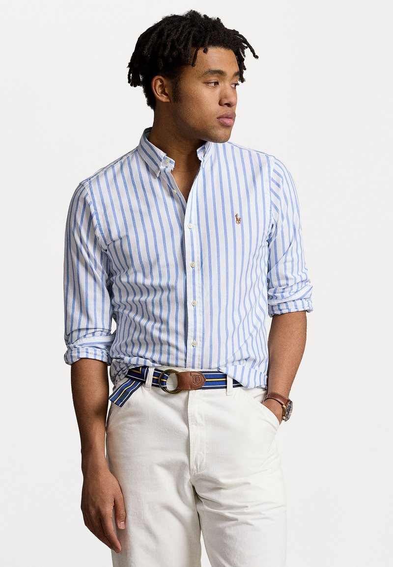 Polo Ralph Lauren SLIM FIT STRIPED OXFORD SHIRT - Skjorte - blue/white/lyseblå - Zalando.no
