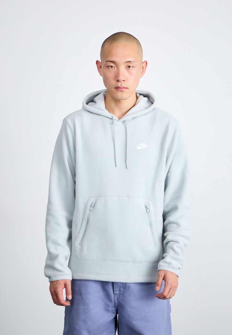 Nike Sportswear CLUB WINTERIZED - Fleece jumper - light smoke grey/pure ...