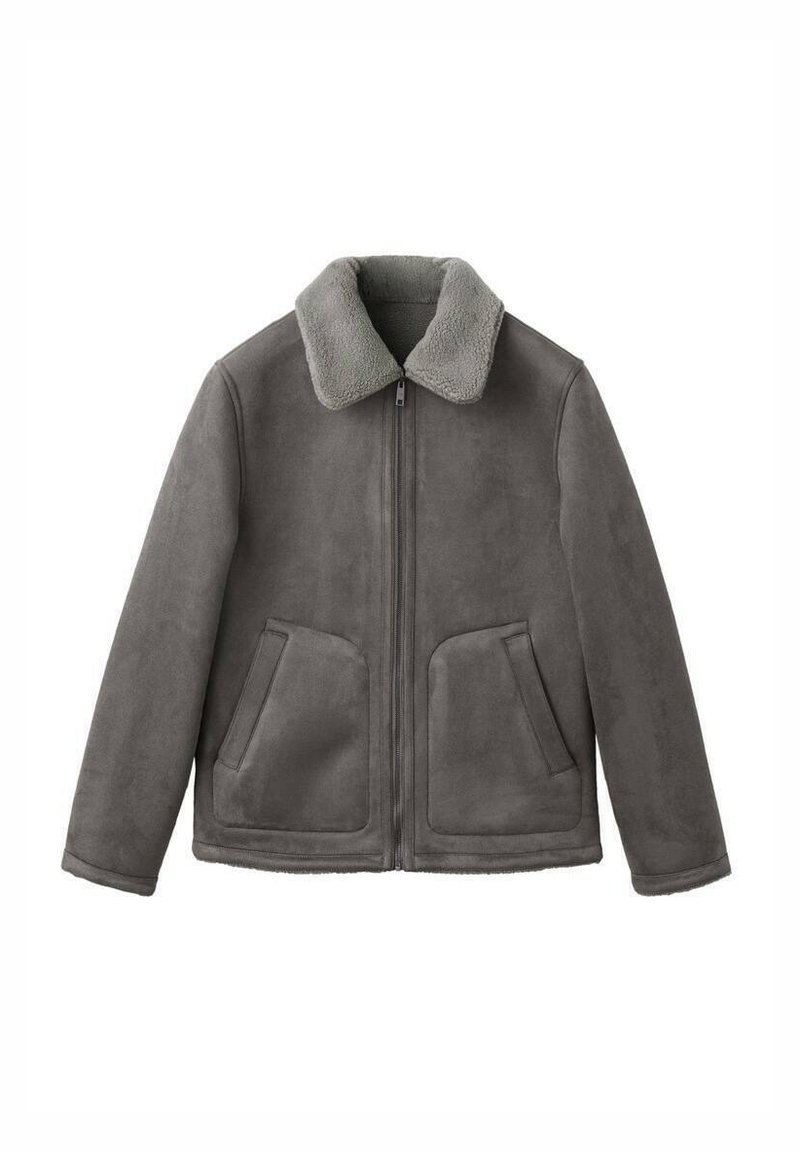 Mango Kunstlederjacke - medium heather grey/grau-meliert - Zalando