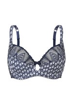 Sans Complexe LOUISE - Underwired bra - navy bleu white/blue - Zalando