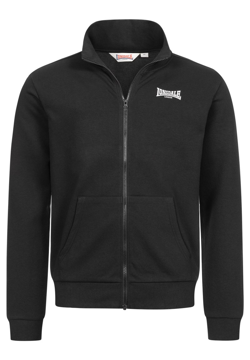 Lonsdale NORMALE PASSFORM - Sweat zippé - black white/noir - ZALANDO.FR