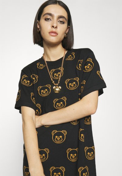 MOSCHINO SEASONAL TEDDY BEAR - Vestido de punto - fantasy black/negro - Zalando.es