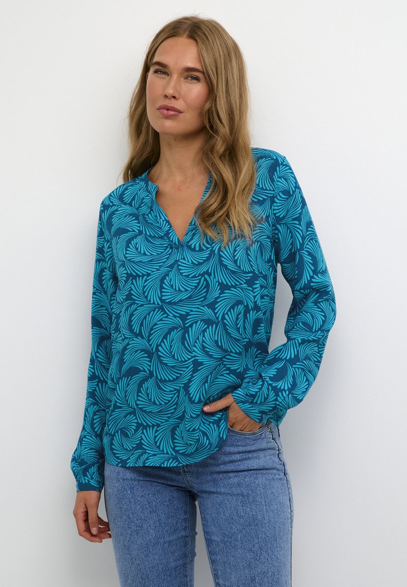Kaffe KAMARTA TILLY - Blusa - legion blue blue bird print/azul - Zalando.es