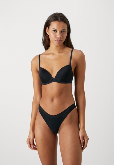 Björn Borg CORE THONG 3 PACK - String - dark blue/black/light brown/mørkeblå - Zalando.no