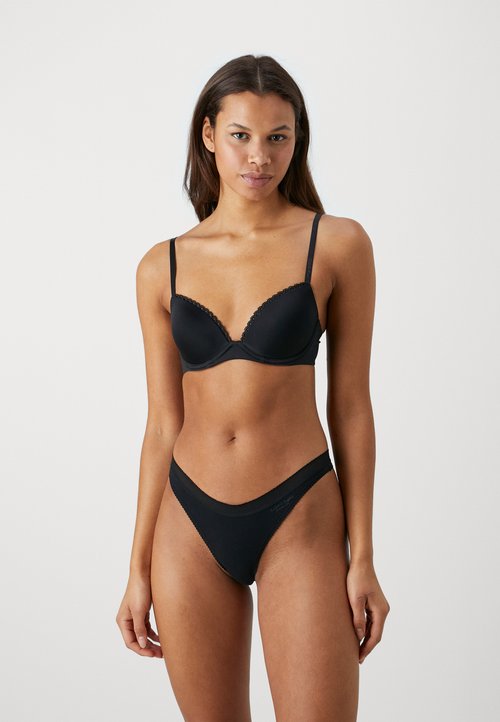 Björn Borg CORE THONG 3 PACK - String - dark blue/black/light brown/mørkeblå - Zalando.no