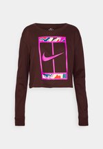 Nike Performance TEE SLAM CROP - Långärmad tröja - earth/mauve - Zalando.se