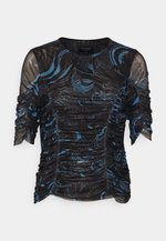 Ted Baker LEYANN FITTED RUCHING - Bluse - navy/mehrfarbig - Zalando.at