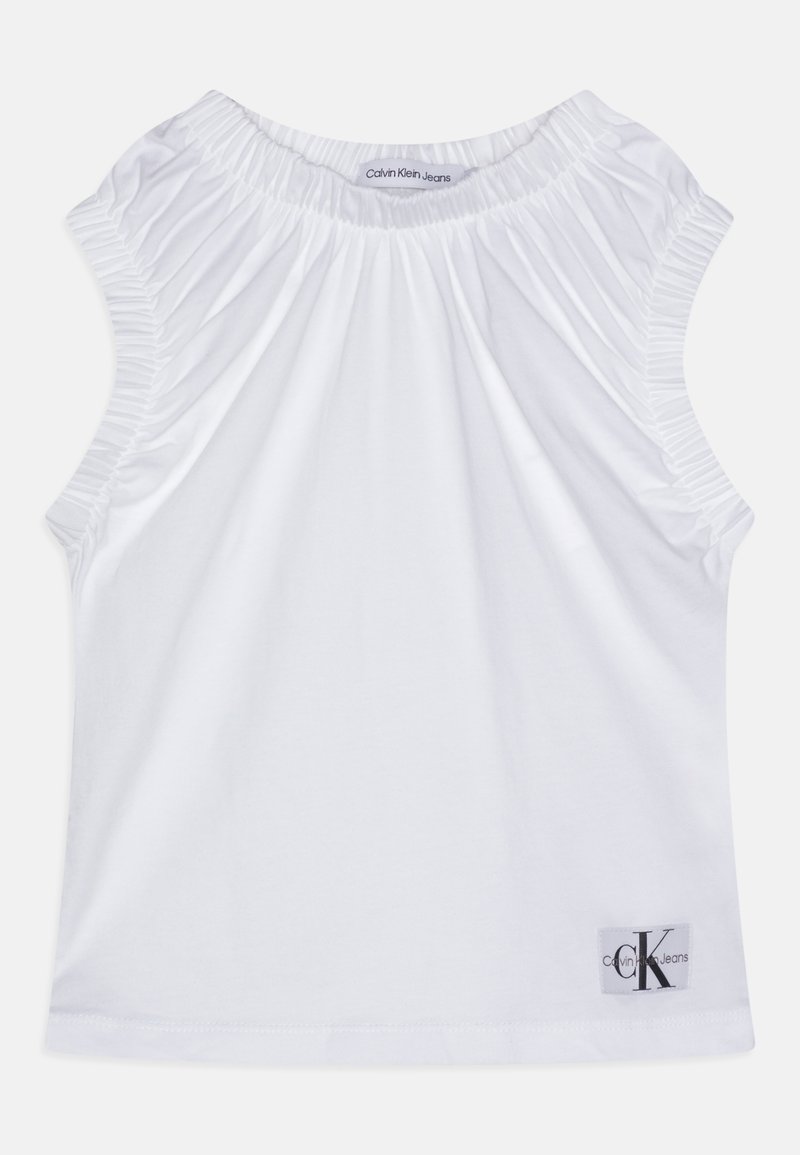 Calvin Klein Jeans GATHERED - Top - bright white/white - Zalando.co.uk