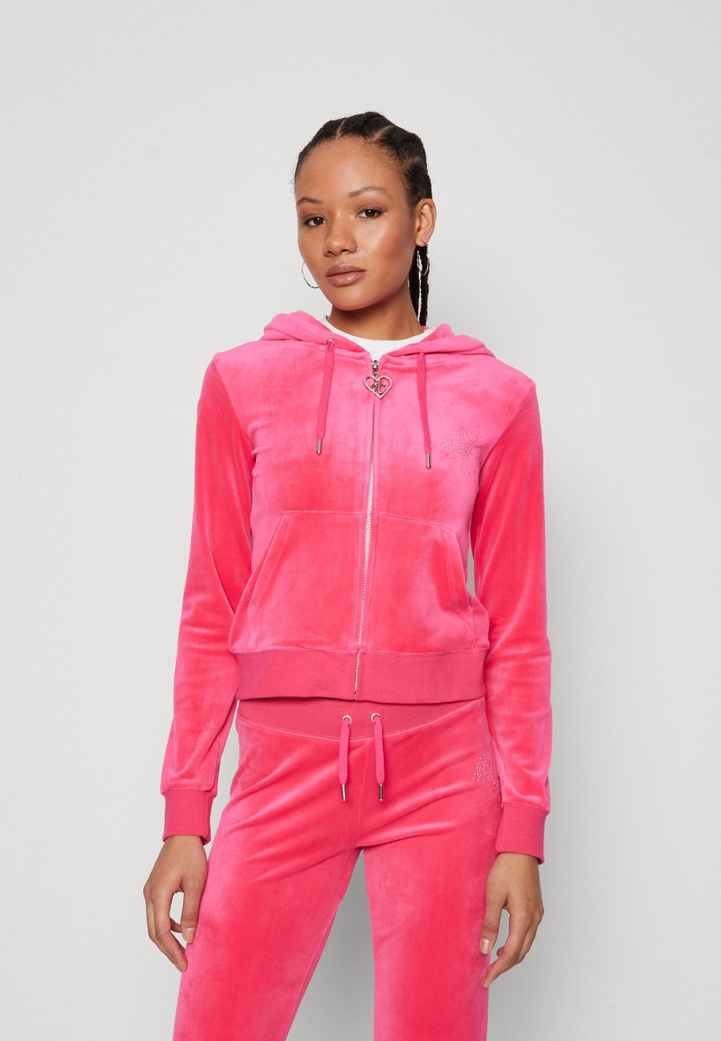 Juicy Couture SCATTER ROBERTSON HOODIE - Sweatjacke - pink - Zalando.de