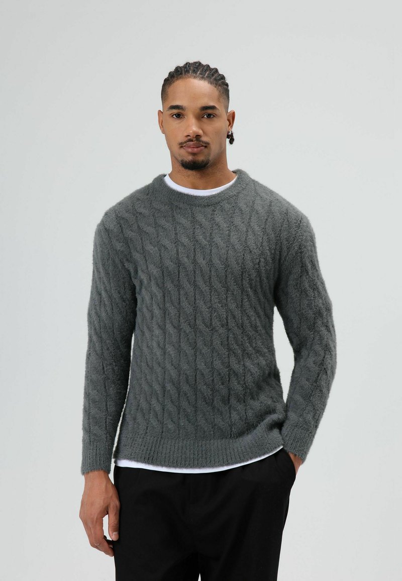 Lucy & Sam CABLE - Pullover - smoked/gris - ZALANDO.FR