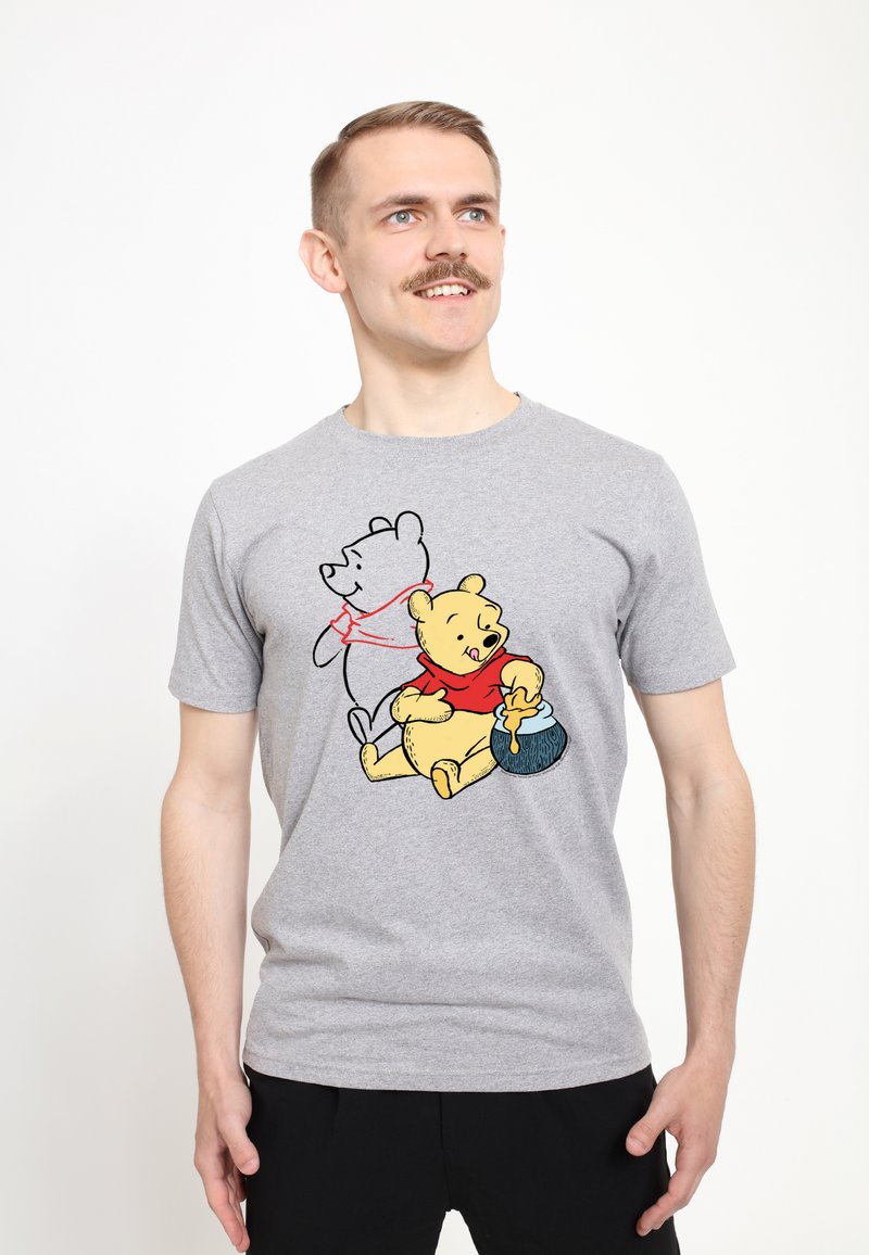 Disney WINNIE THE POOH POOH LINE ART - T-Shirt print - melange grey ...