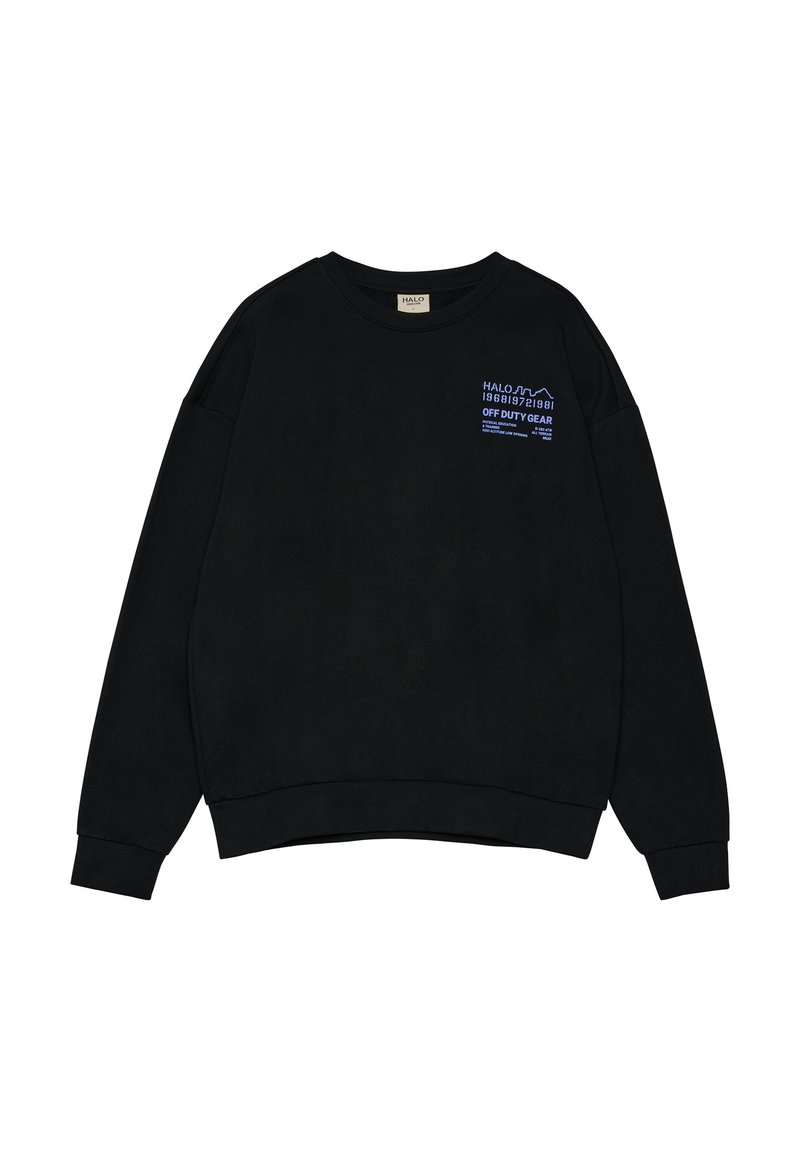 HALO GRAPHIC BOXY CREW UNISEX - Sweatshirt - black palace blue/schwarz ...