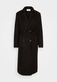 VILA VIMANO MAXI TIE BELTED COAT - Classic coat - black - Zalando