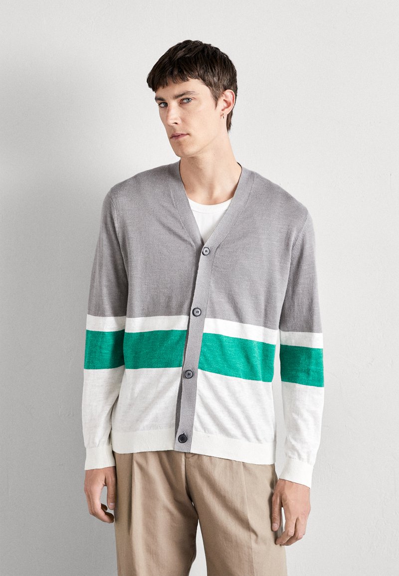 Theory LARUS PACIF - Strickjacke - force grey/mehrfarbig - Zalando.de