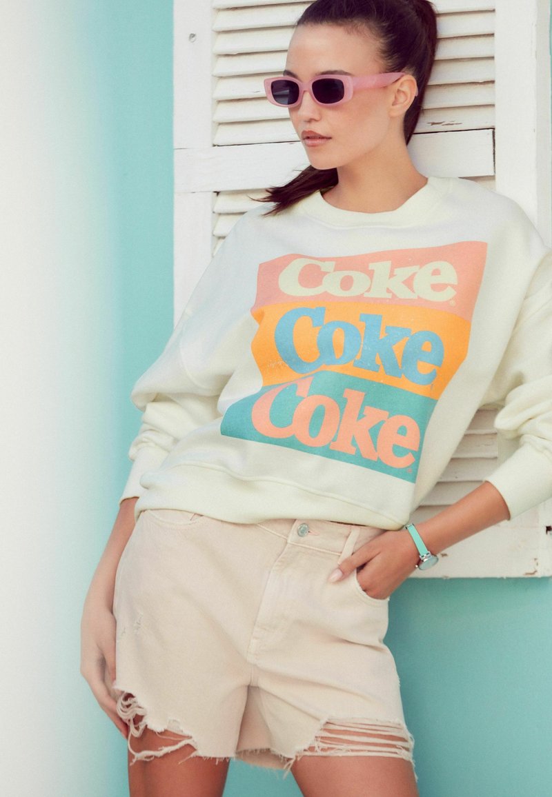 Next COCA COLA GRAPHIC - Sweater - ecru white/wit - Zalando.nl