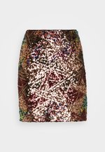 NAF NAF PARTY - Mini skirt - noir/multi-coloured - Zalando
