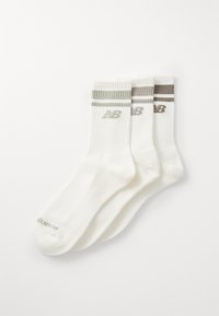 New Balance EVERYDAY STRIPE MIDCALF UNISEX 3 PACK - Socken - sand/white/weiß - Zalando.at