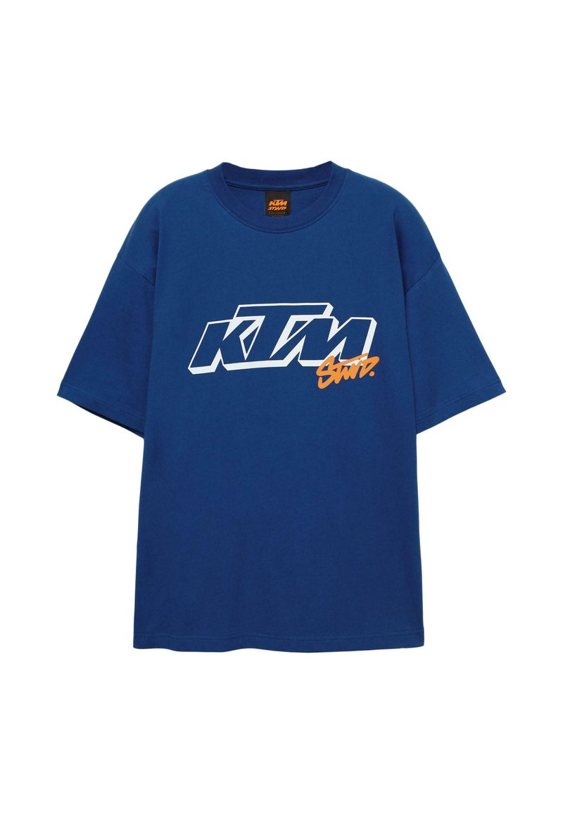 PULL&BEAR KTM - Tricou cu imprimeu - blue/albastru - Zalando.ro