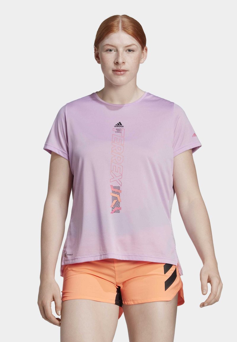 adidas Performance AGRAVIC - Sports T-shirt - purple - Zalando.co.uk