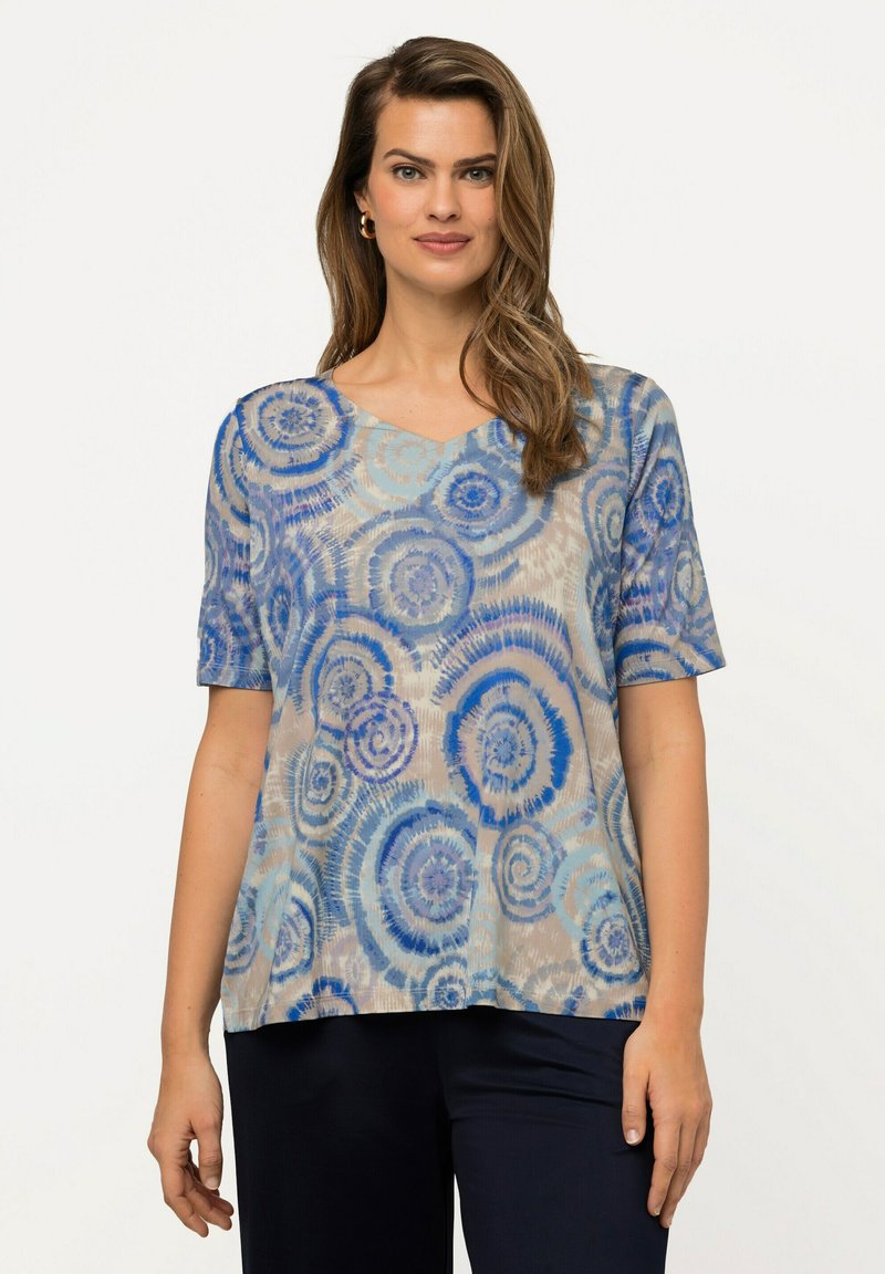 Ulla Popken T-Shirt print - light blue/hellblau - Zalando.de