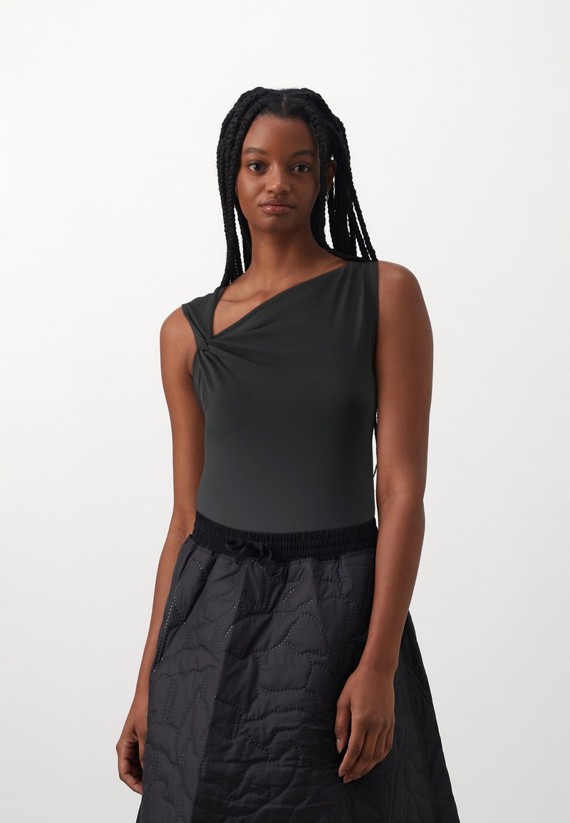 JDY JDYMISTY KNOT BODY - Topper - black/svart - Zalando.no